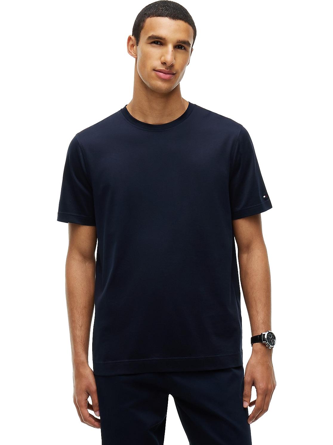 TOMMY HILFIGER men's new york label classic crewneck t-shirt -